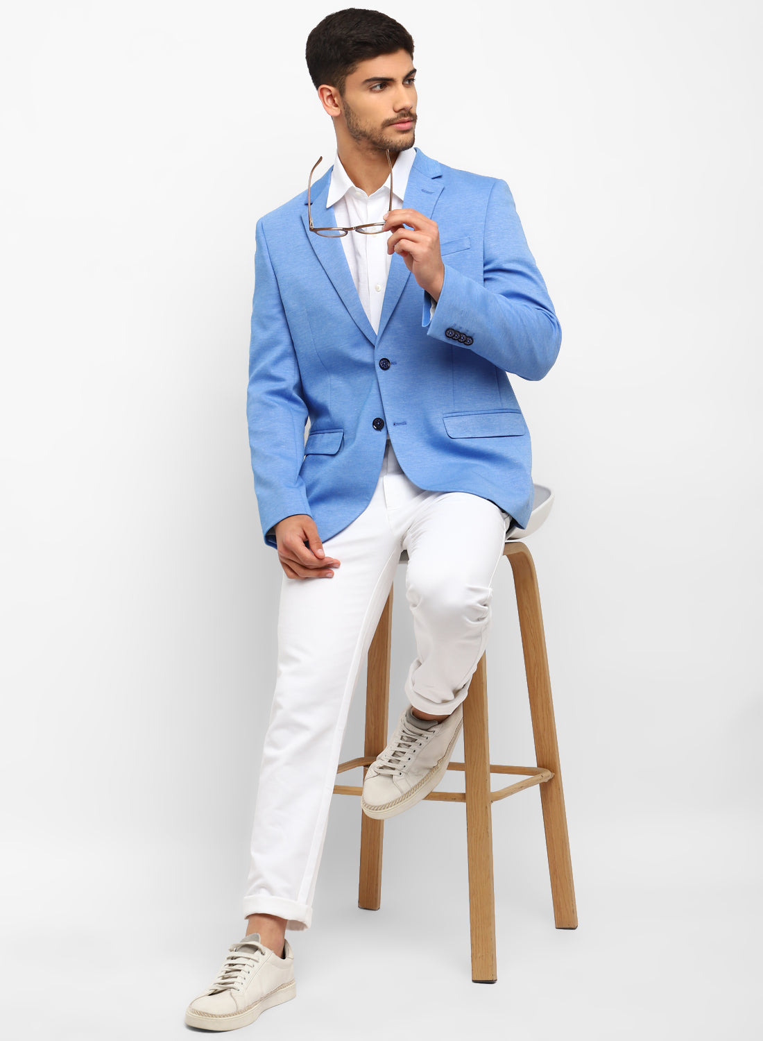 Sky Blue Knit Jacket